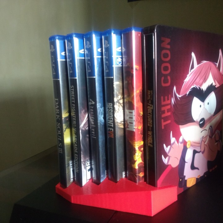 3D Printable PS4 game holder by Alfredo Pino