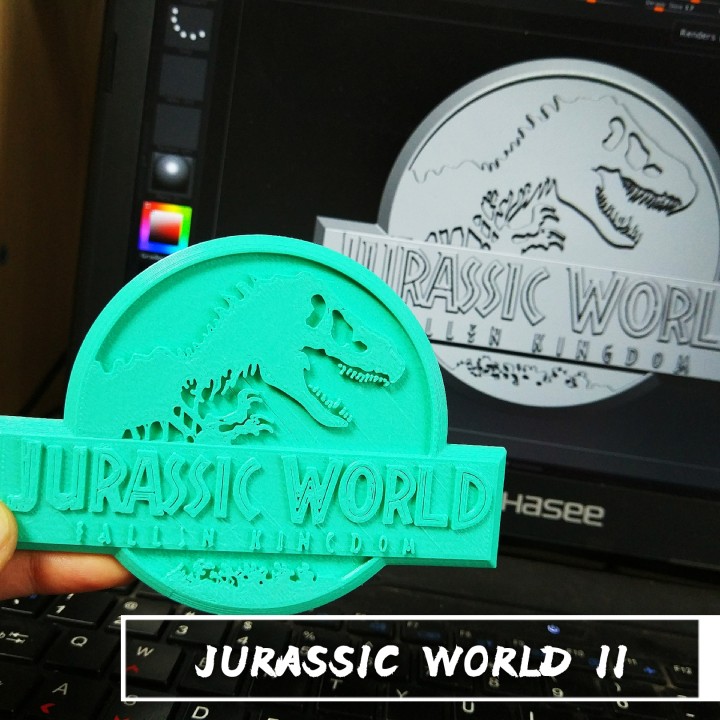3D Printable Jurassic World 2 Logo by Leeding