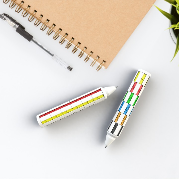 3D Printable Sliding Puzzle Pen by Ali Ramezani