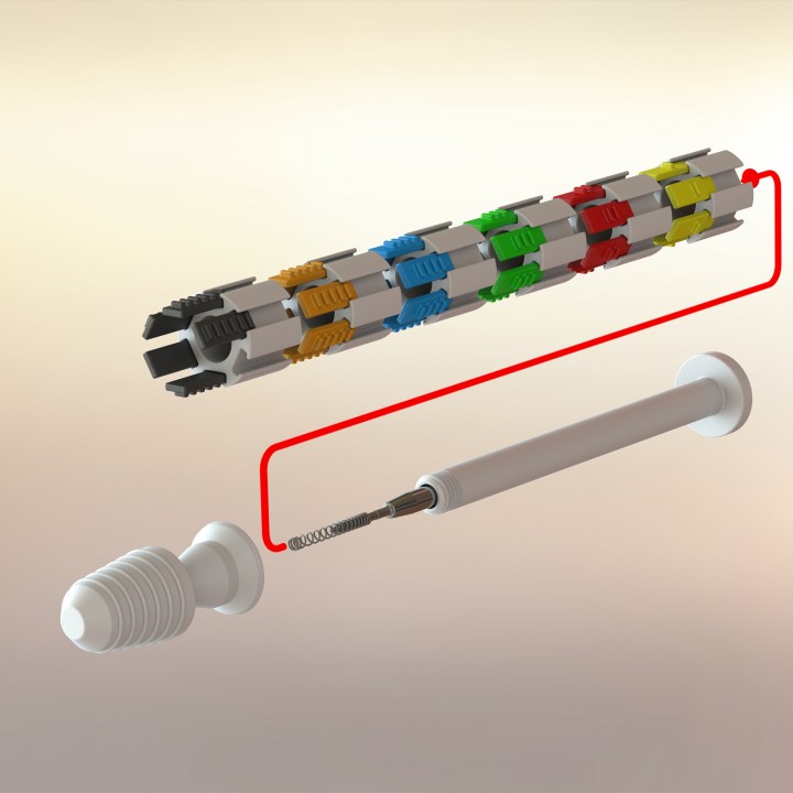3D Printable Sliding Puzzle Pen by Ali Ramezani