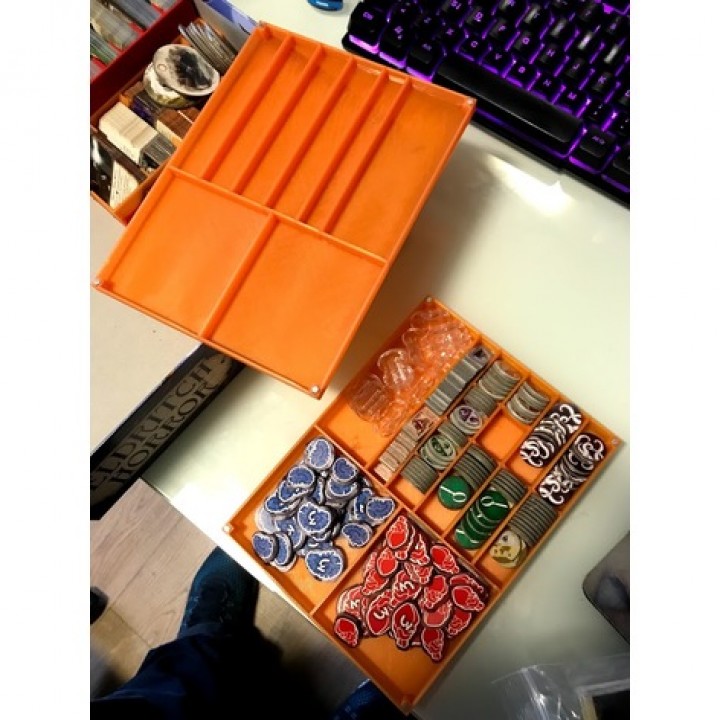 3D Printable Eldritch Horror board game insert by Raul Garcia