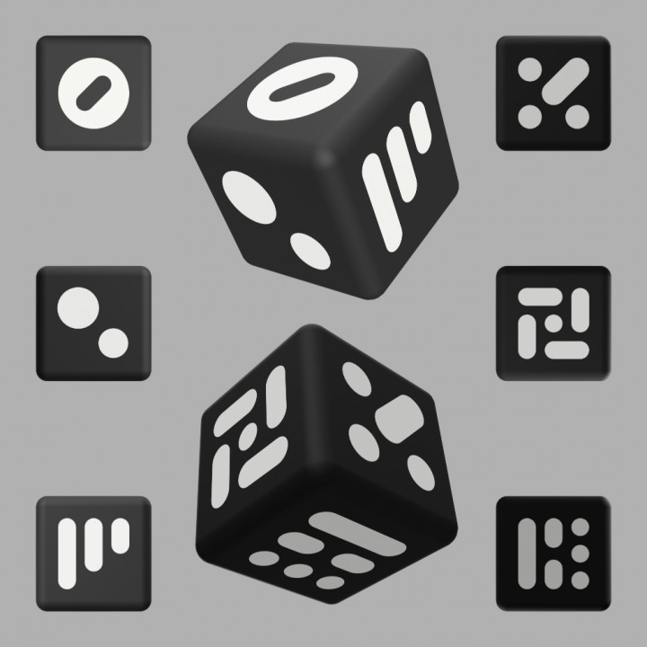 3D Printable Modern Dice / Die Design for Board Games by Tom Pol