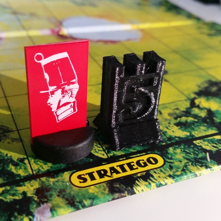 3D Printable Stratego captain piece by Thomas Vittrup Bærentsen