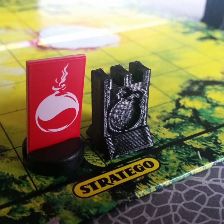 3D Printable Stratego bomb piece by Thomas Vittrup Bærentsen