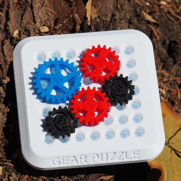 3D Printable Gear puzzle by Paul Klop