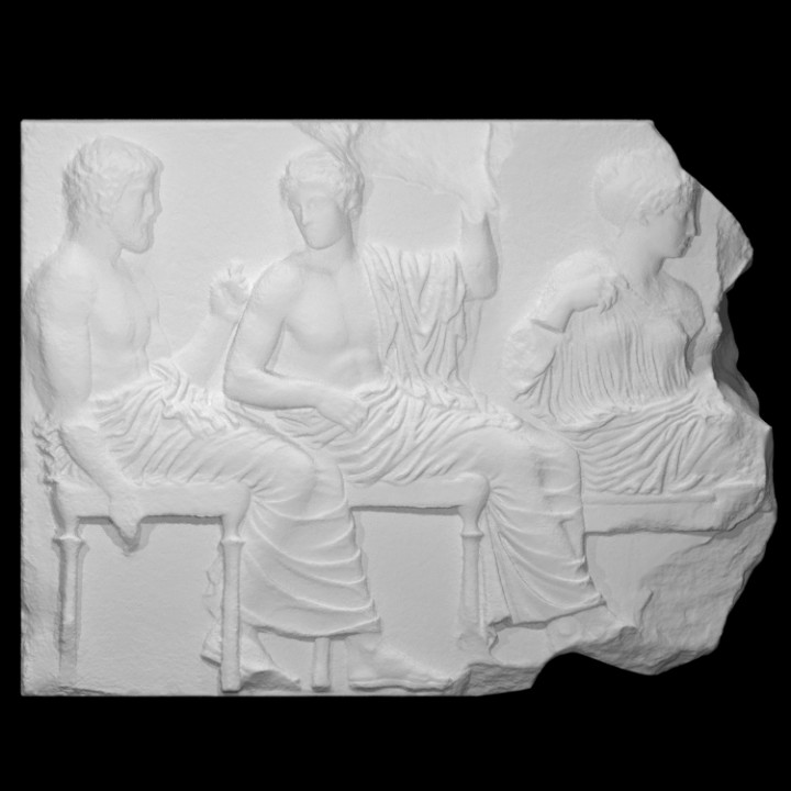 3D Printable Parthenon Frieze _ East VI, 38-40 by Scan The World