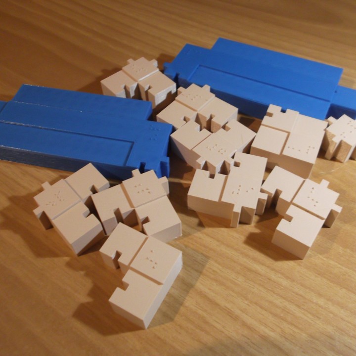 3D Printable STONE PICKAXE PUZZLE (MINECRAFT) by TED3D