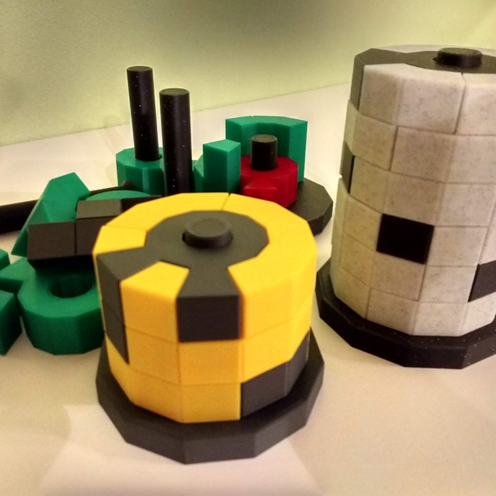 3D Printable pentododekagon extendable puzzle with calculator by Grobil