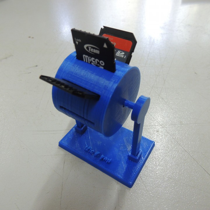 3D Printable 8SD CARD HOLDER by Taner