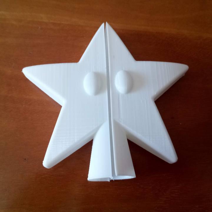 3D Printable Mario Power Star Christmas Tree Topper by Marek Holly