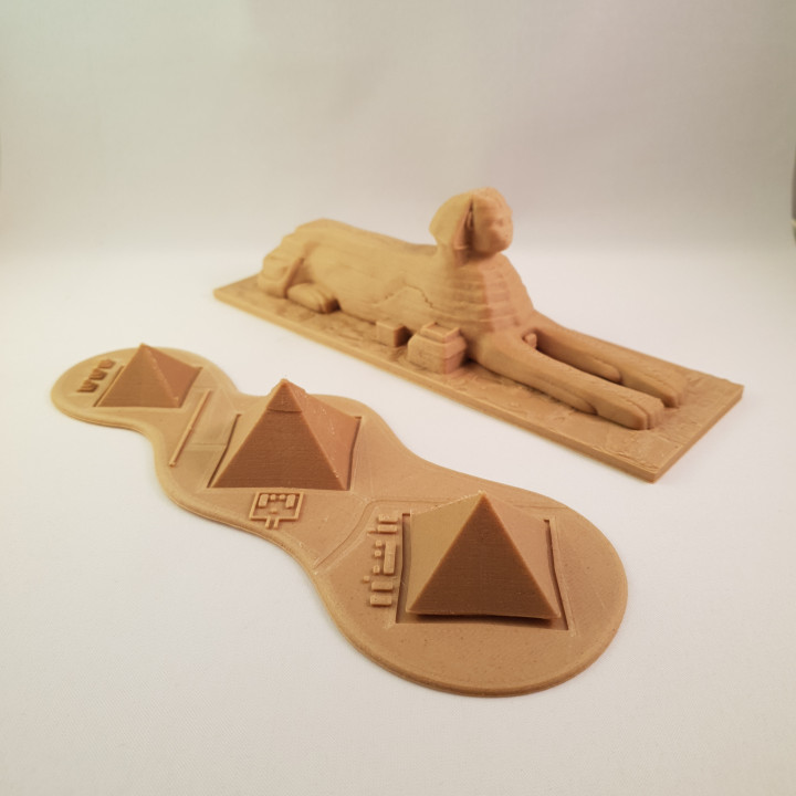 3D Printable Pyramids of Giza - Egypt by MiniWorld3D