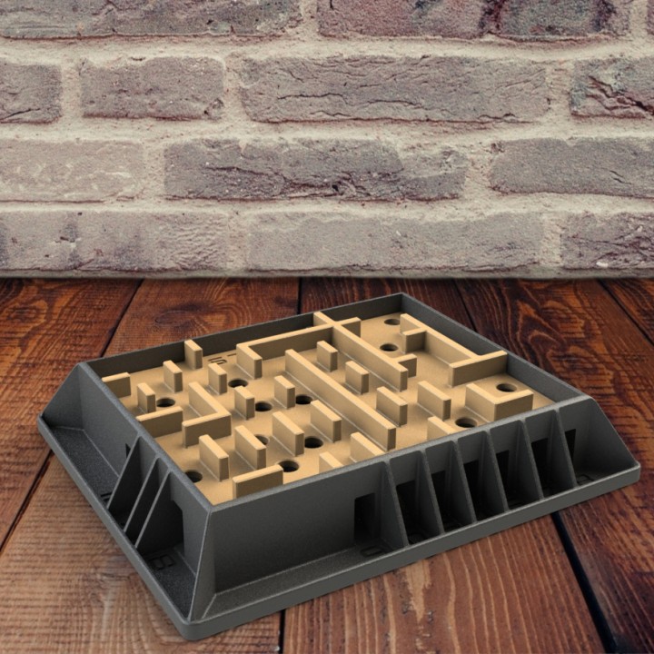 3D Printable Labyrinth Puzzle with Scoreboard by Ali Ramezani