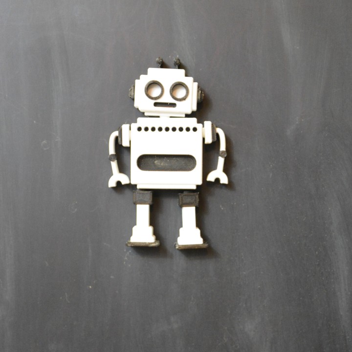 3D Printable Magnetic Robot Puzzle by Duncan Smith