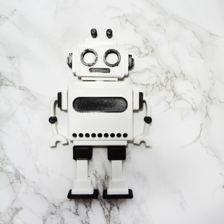 3D Printable Magnetic Robot Puzzle by Duncan Smith