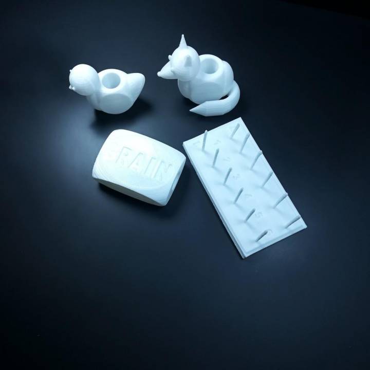 3D Printable Chicken, Fox, Grain by Robin Lamb