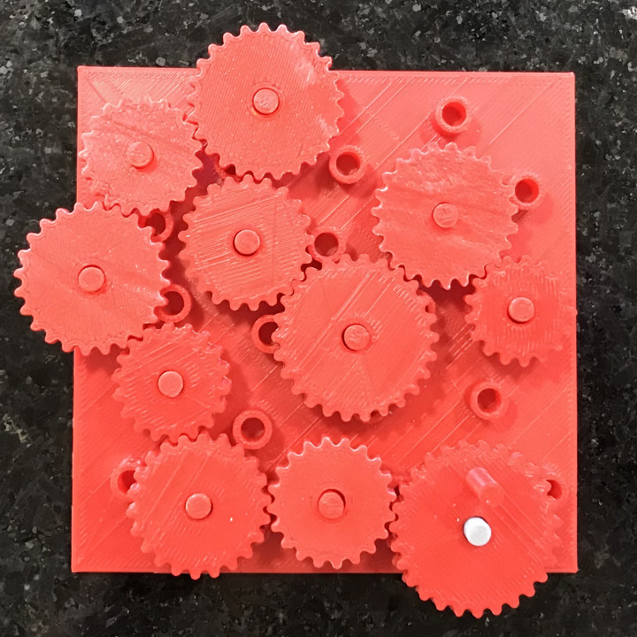 3D Printable Epic Gear Puzzle by Zebulon Pike