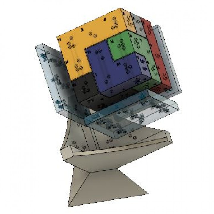 3D Printable Braille Puzzle by Mauricio Hidalgo Florez