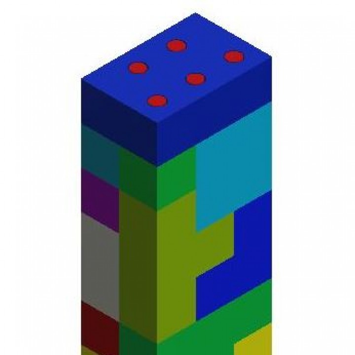 3D Printable TORRE_NL DE CUBOS by Roberto Nole