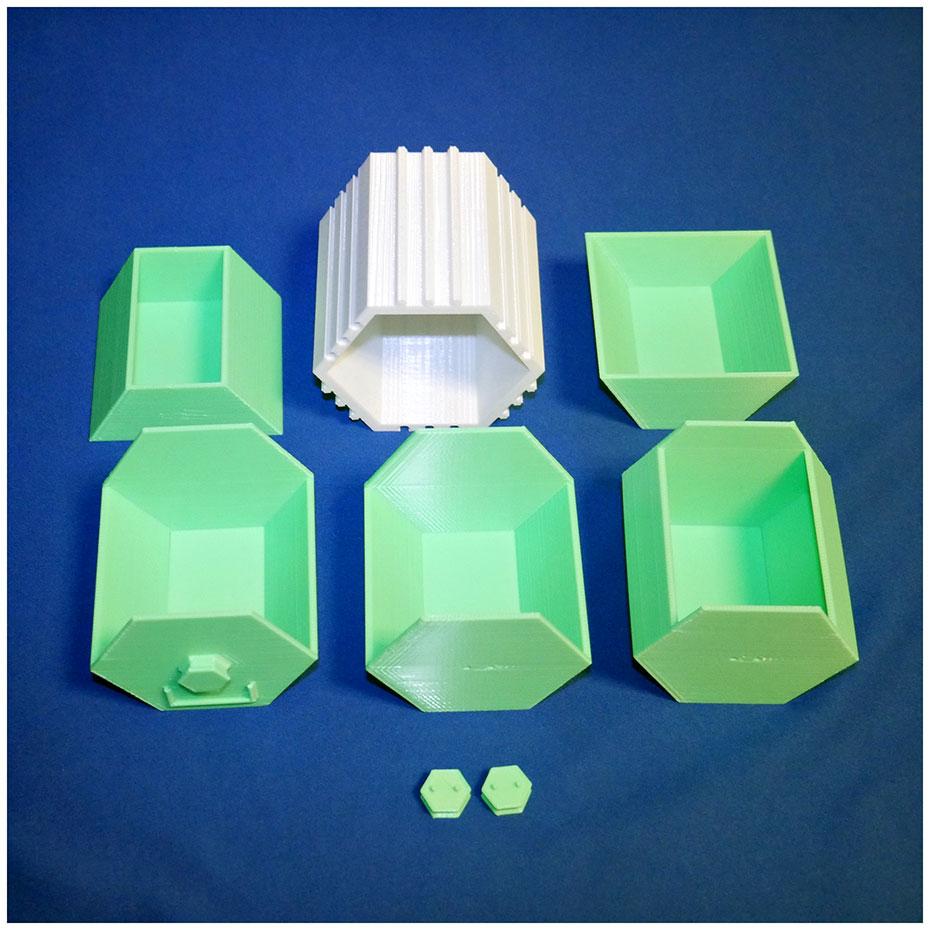 3D Printable MODULAR HEX DRAWER by puspendra patel