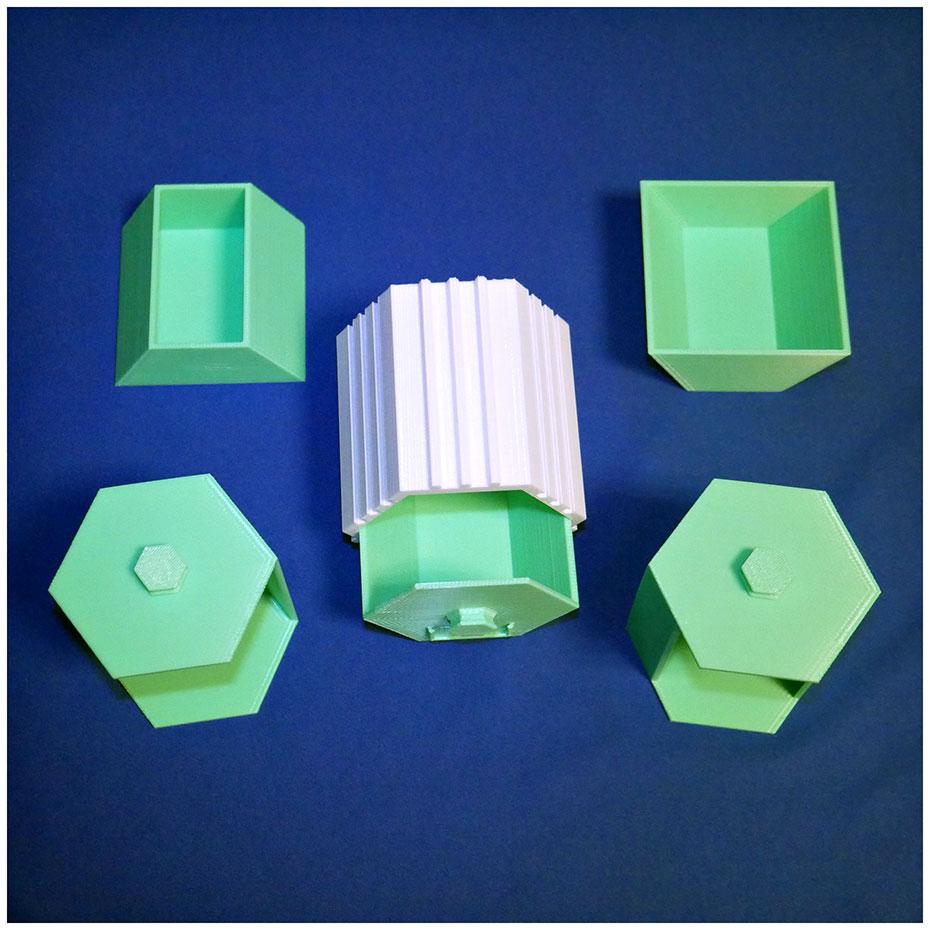 3D Printable MODULAR HEX DRAWER by puspendra patel