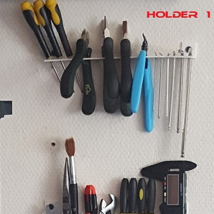 3D Printable tool holder for wall mount by Kttjdesign