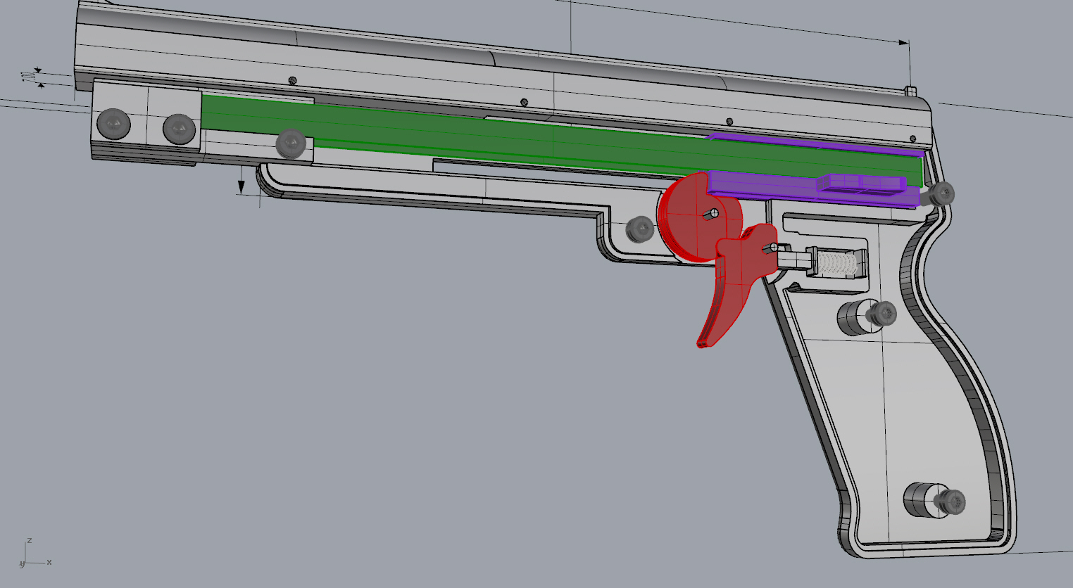 3D Printable Elastic gun by Bruno Haver