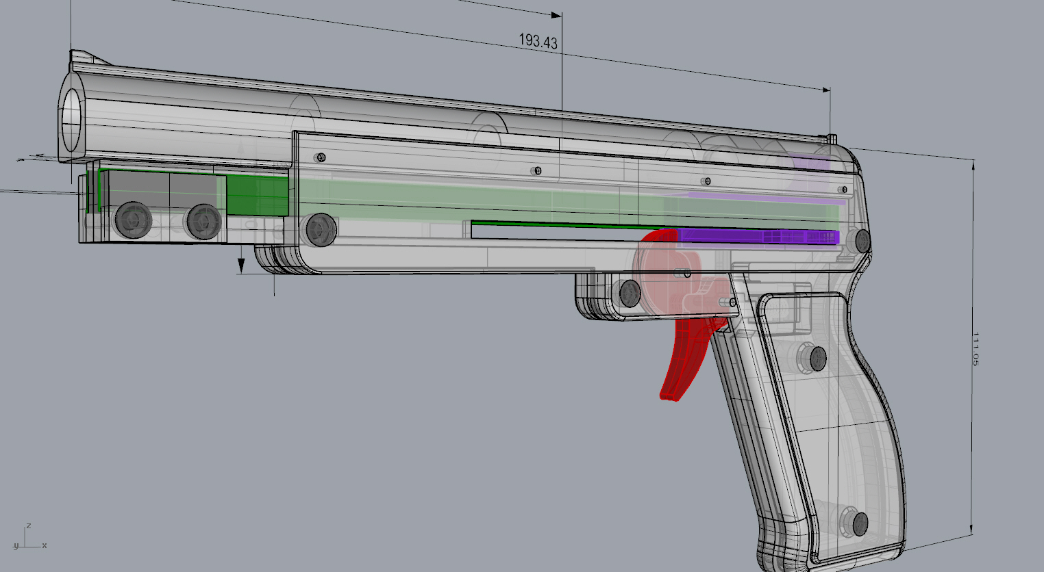 3D Printable Elastic gun by Bruno Haver