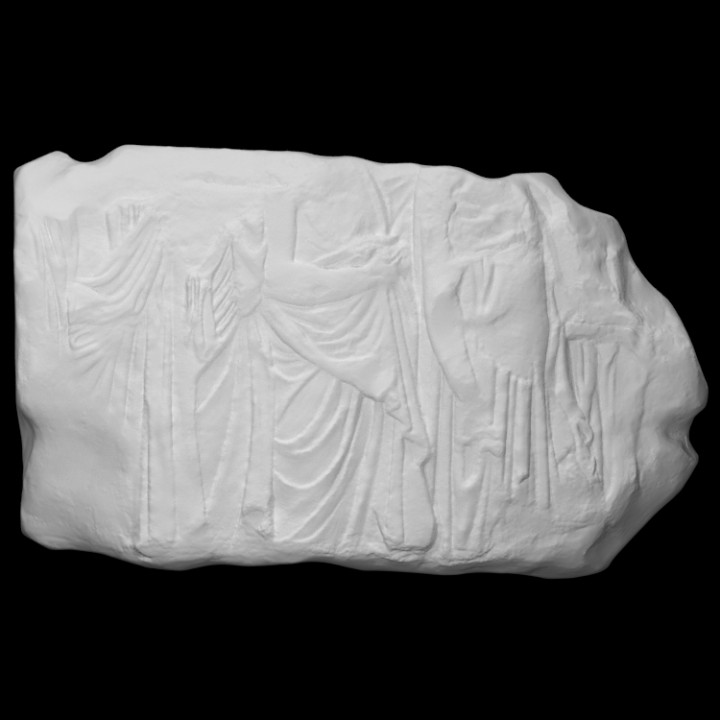 3D Printable Parthenon Frieze _ South XXXVII, 102-107 by Scan The World