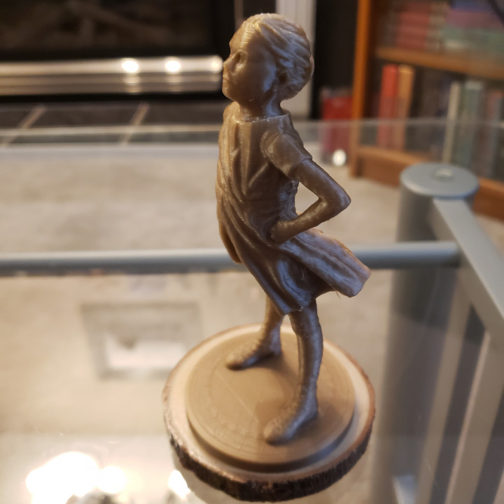 3D Print of Fearless girl by billybones458