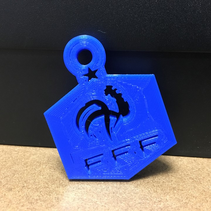 3D Printable Football World Cup France Key Chain by Loic R