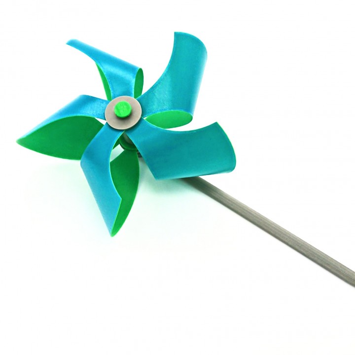 3D Printable Pinwheel dual color by DasMia