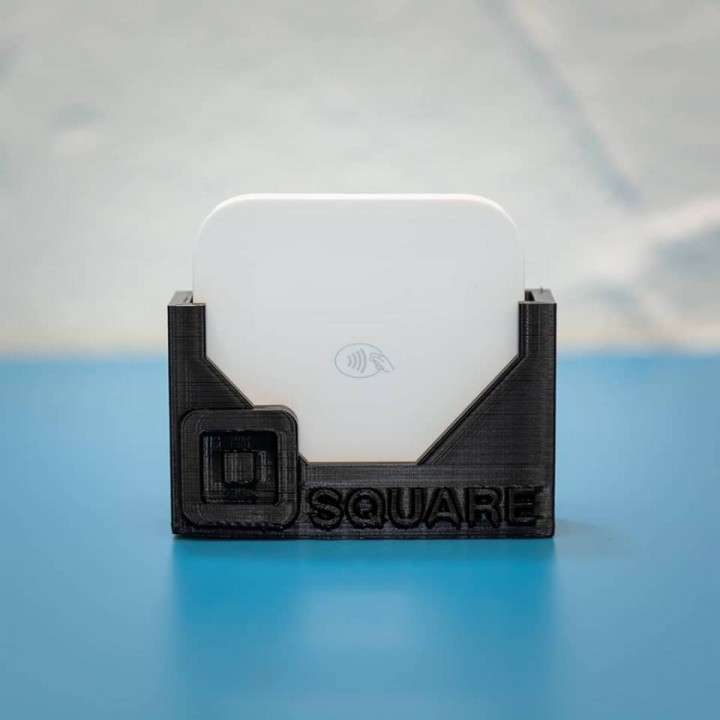 3D Printable Square reader wallmount or desk by Patrick Moreau