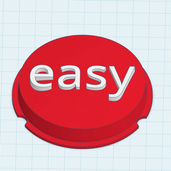 3D Printable Easy Shut Up Button by Michael Grugel