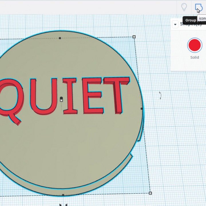 3D Printable Easy Shut Up Button by Michael Grugel