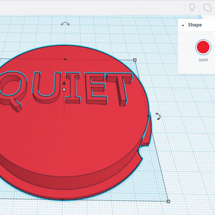 3D Printable Easy Shut Up Button by Michael Grugel