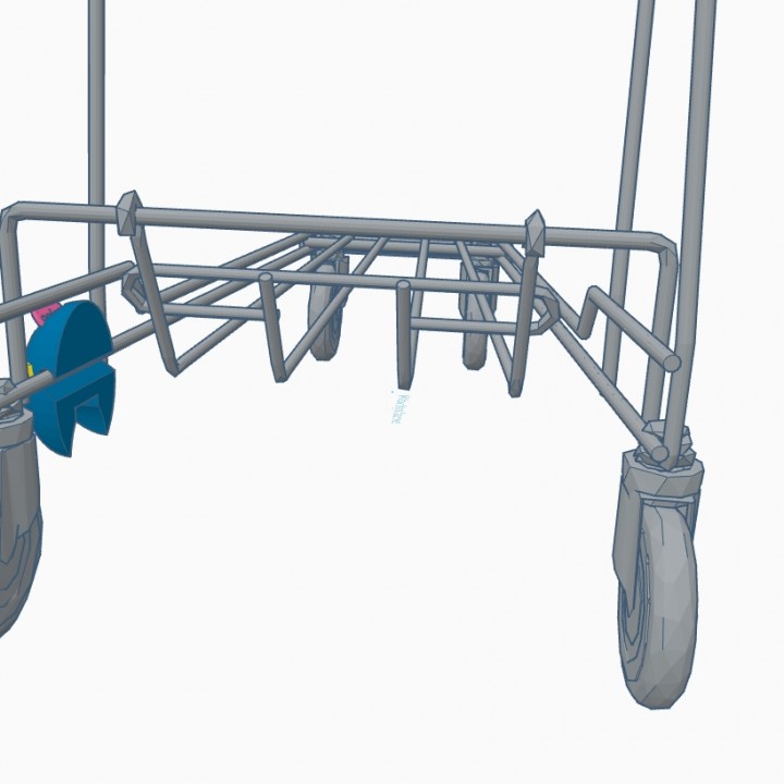 3D Printable Shopping cart Stopper+eurocent by Patrick