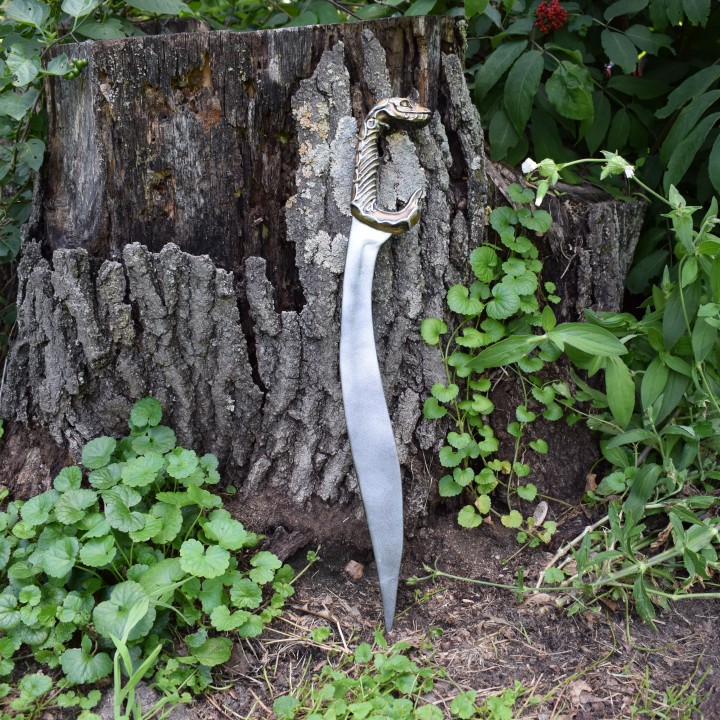 3D Printable Assassin's Creed Odyssey Snake Handle Sword by Tanya Wiesner