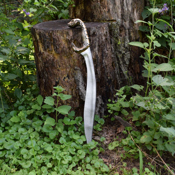 3D Printable Assassin's Creed Odyssey Snake Handle Sword by Tanya Wiesner