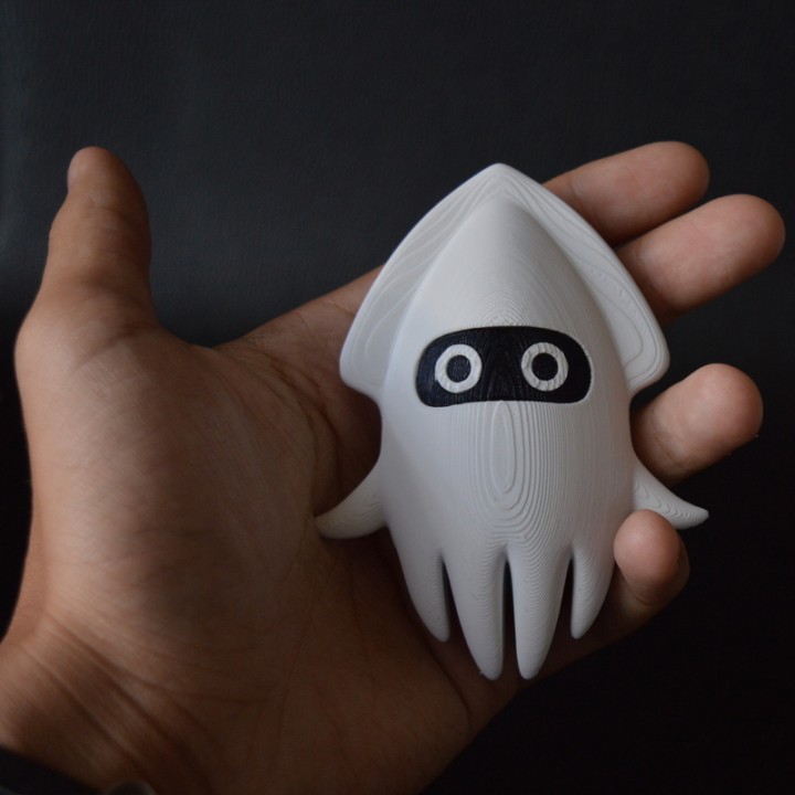 3D Printable Super Mario Blooper Squid by Arden Markin