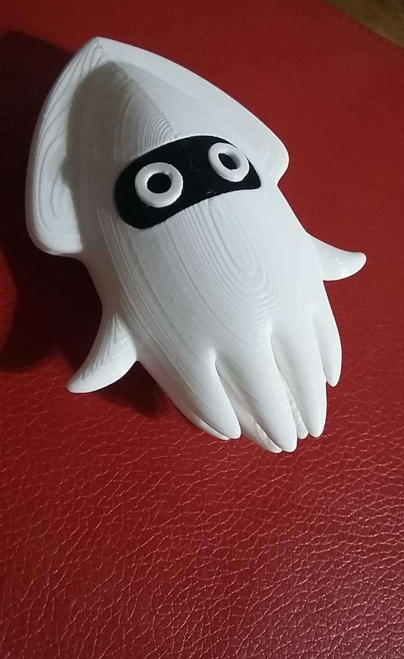 3D Printable Super Mario Blooper Squid by Arden Markin