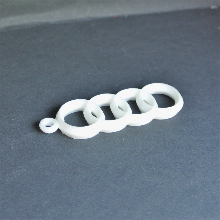 3D Printable Audi key ring by Corentin Paquet