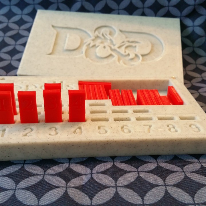 3D Printable Spell Tracker for Dungeons and Dragons by William E Remig