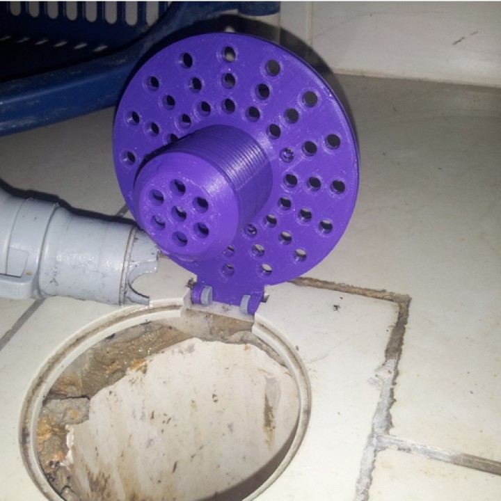 3D Printable Washing Machine Drain Attachment by Asraff Amzani