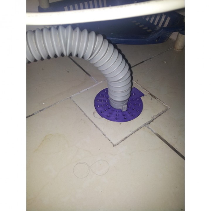 3D Printable Washing Machine Drain Attachment by Asraff Amzani