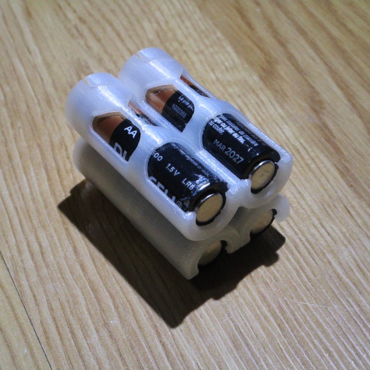 3D Printable Tiki AA Battery Holders by PilchPrints3D