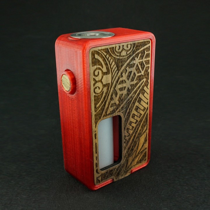 3D Printable Single 18650 Mechanical Squonk Mod Frame by E M