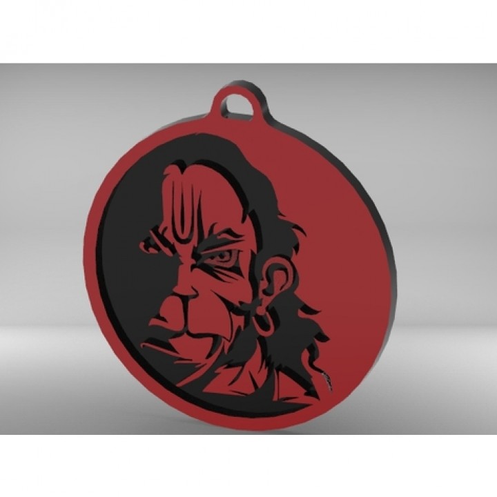 3D Printable Hanuman India GOD key chain by aakaarlab