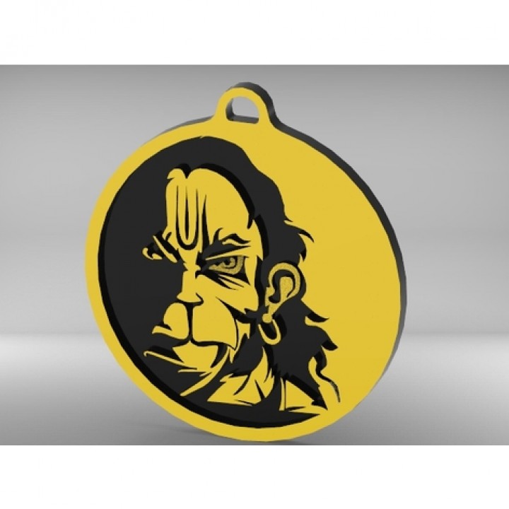 3D Printable Hanuman India GOD key chain by aakaarlab