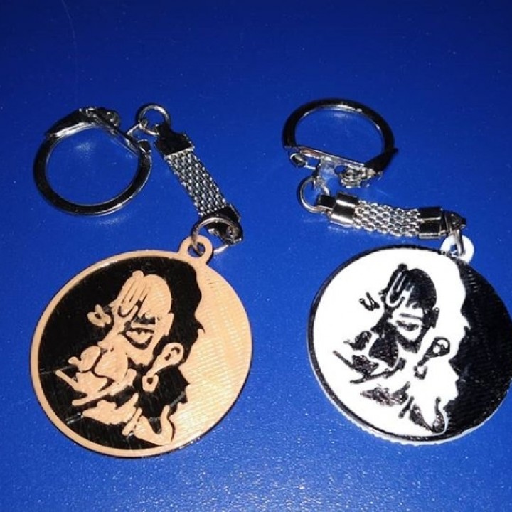 3D Printable Hanuman India GOD key chain by aakaarlab