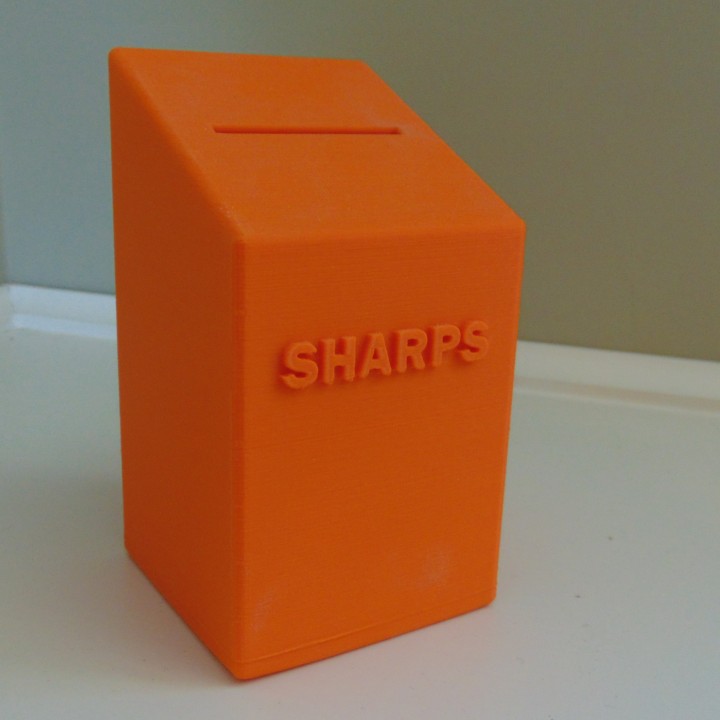 3D Printable Sharps Disposal Bin by Alexander Wright